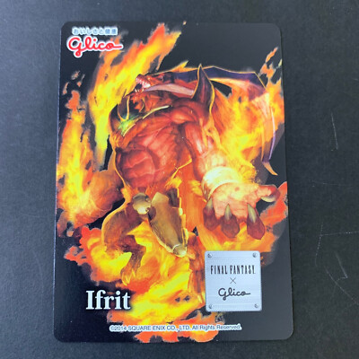 Final Fantasy Explorers x Glico IFRIT Collectable Card Square Enix 2014 ...
