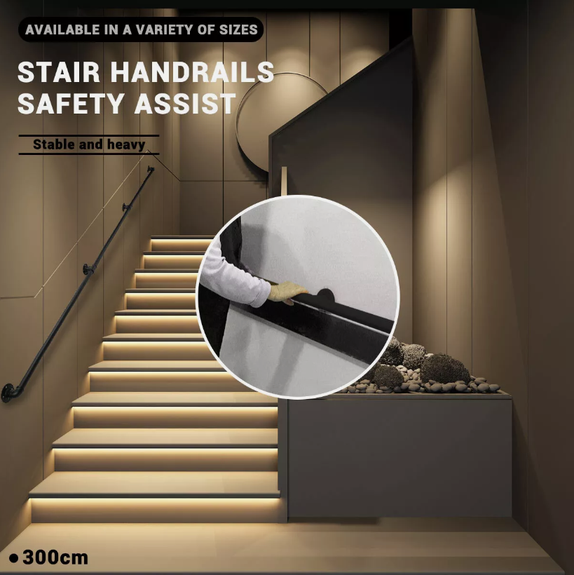 Indoor / Outdoor Metal Handrail Stairs Grab Rail 60-300cm ...