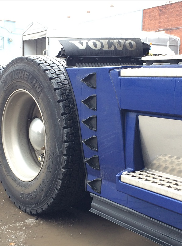 EcoFins White Stick-on Vortex Generator Semi Truck Trailer Fuel Economy ...