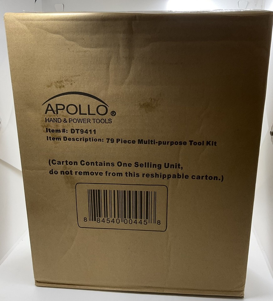 Apollo Precision Tools 79 Piece Multi-Purpose Tool Kit with Case Brand ...