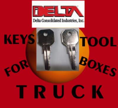 DELTA AB001-AB049 SET OF 2 KEYS DELTA TRUKMATE TRUCK TOOLBOX FREE ...