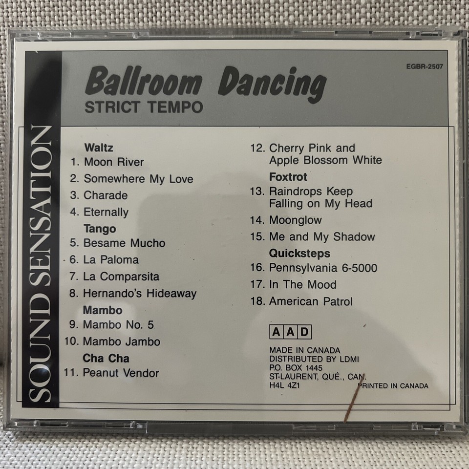 Ballroom Dancing Strict Tempo Sound Sensation Cd Super Rare | eBay