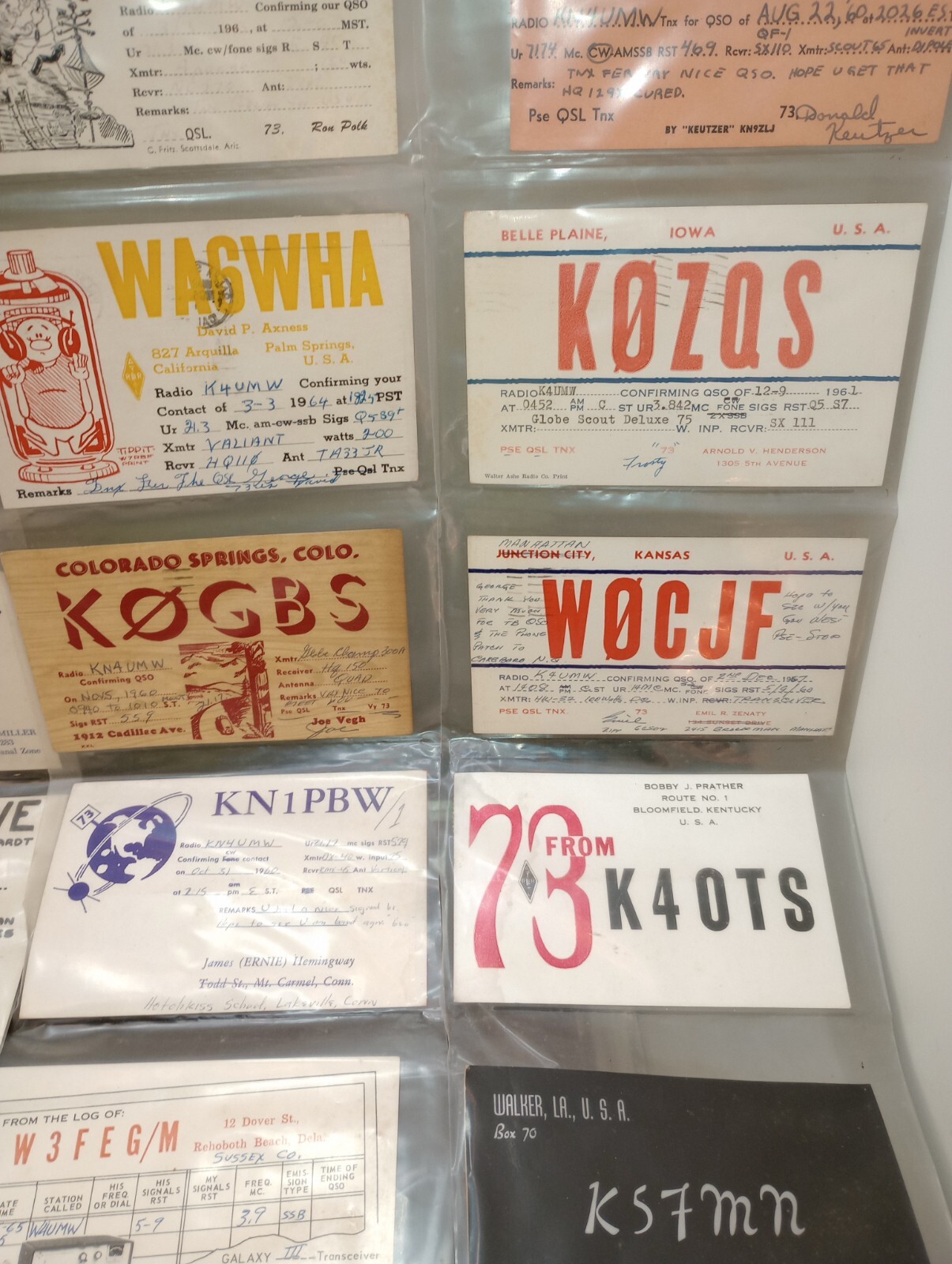 Ham Radio Call Number Post Card Lot Vintage 1960s Amateur Relay Signal ...