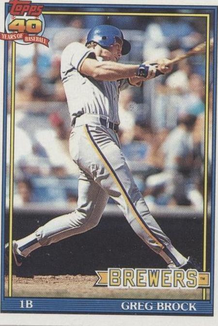 1991 Topps - Greg Brock #663 for sale online | eBay