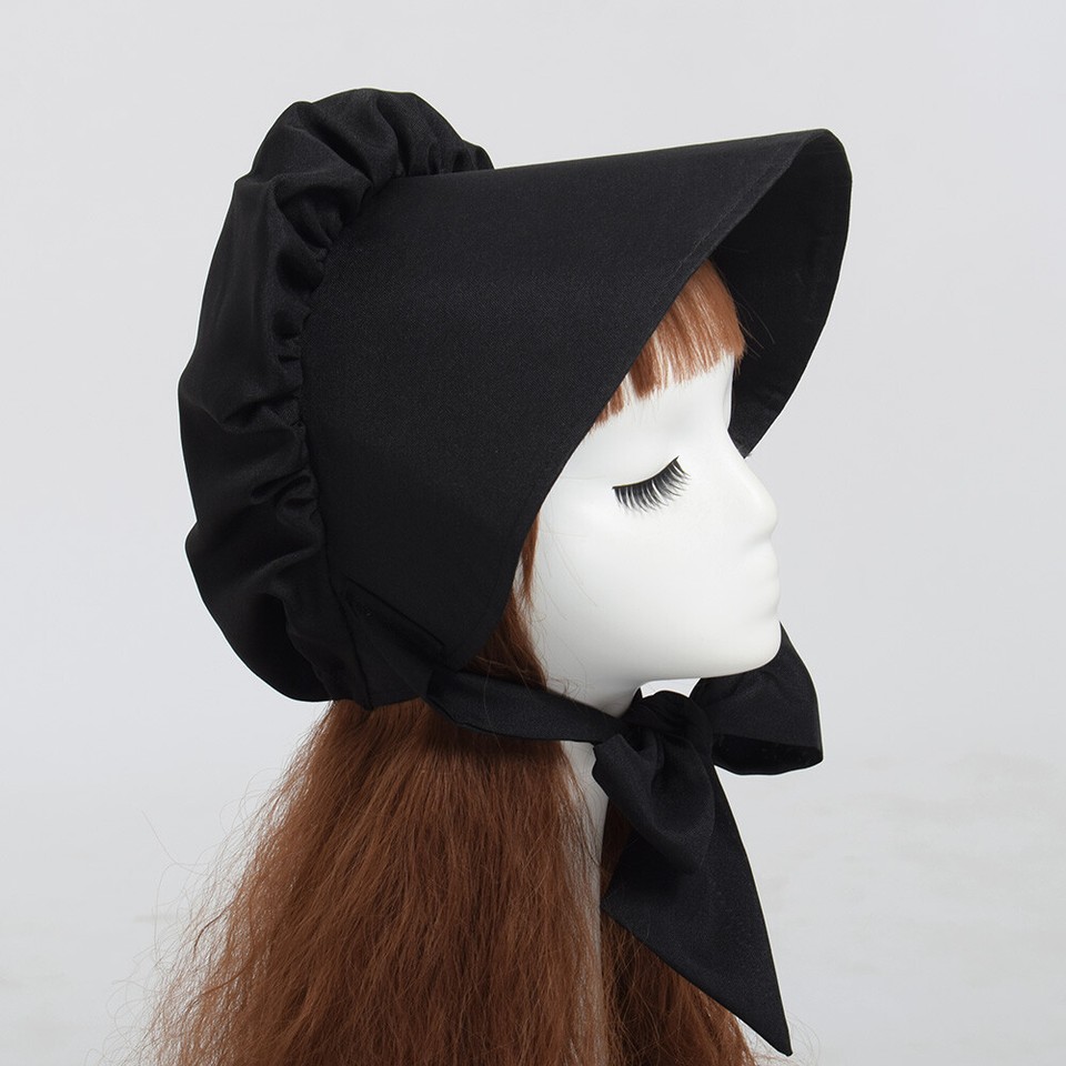 Victorian Bonnet for Women Pioneer Women's Maid Bonnet Halloween Poke ...