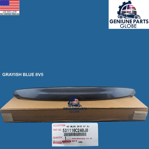 GENUINE TOYOTA 18-22 SEQUOIA GRAYISH BLUE HOOD LIP BULGE MOLDING 53111 ...