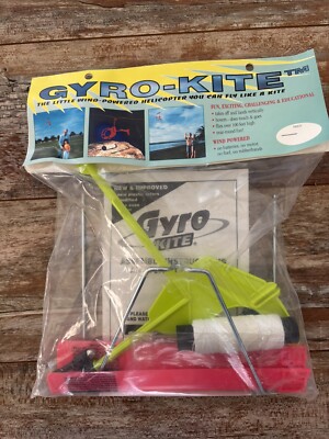 Gyro-Kite Vintage 1996 Wind Powered Gyroplane w/ Red Rotors- Sealed NOS ...