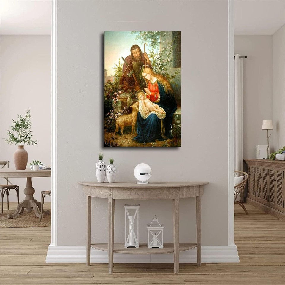 Holy Family Portrait Poster Print Virgin Mary St. Joseph Picture ...