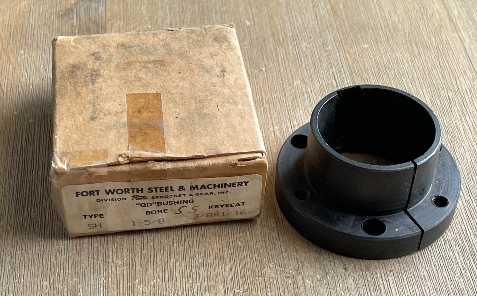 FORT WORTH STEEL-MARTIN SH 1-5/8 QD BUSHING WITH KEYWAY MISSING SCREWS ...