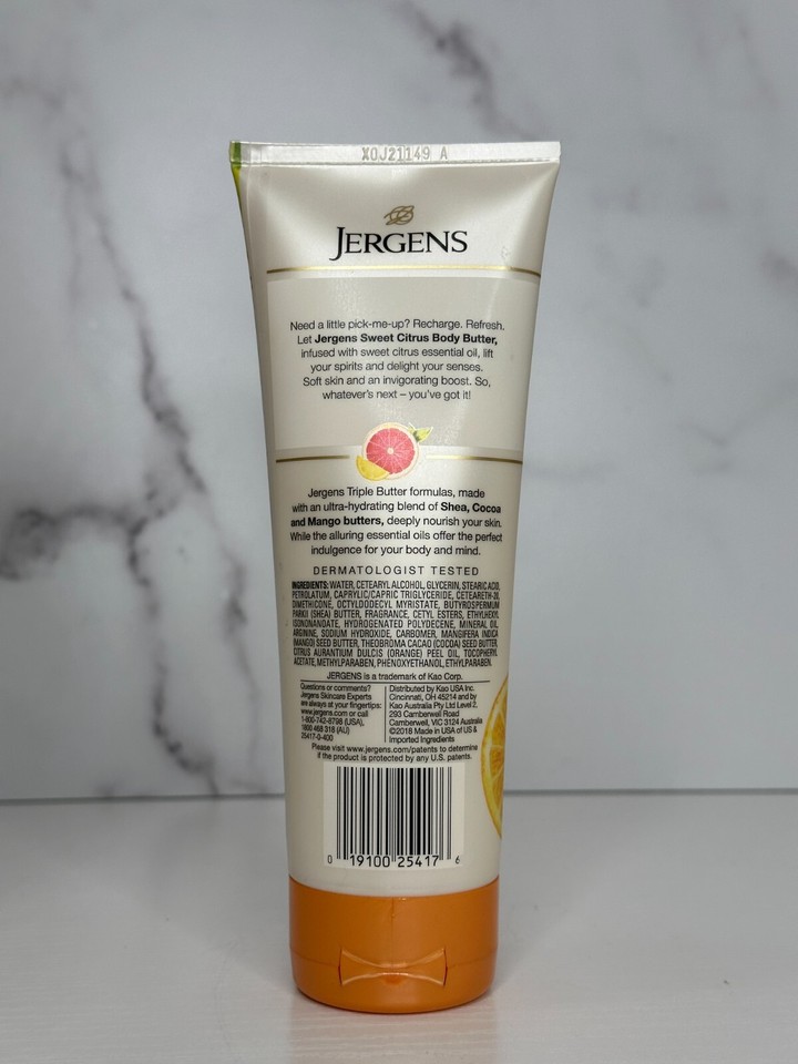 JERGENS BODY BUTTER COLLECTIONS SWEET CITRUS REFRESH & SOFTEN | eBay