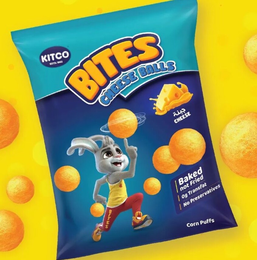 20 Pack X Kitco Bites Chips Corn Puffs Cheese Flavor Baked not Fried ...