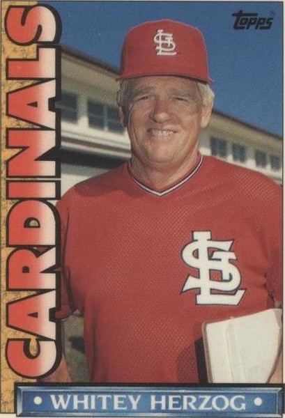 1990 Topps TV Team Sets - St. Louis Cardinals #1 Whitey Herzog for sale ...