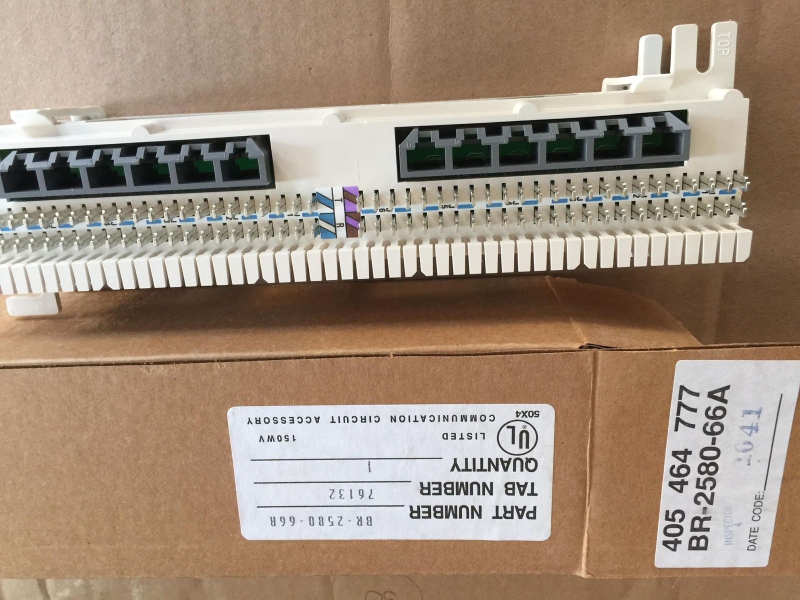 Hubbell BR258066A Modular 66 12-port Block Premise Wiring for sale ...