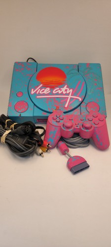 Custom PS1 Playstation, Vice City GTA Theme paint job, RGB LED, Not ...