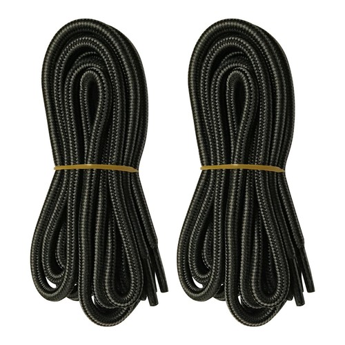 2 pairs 5mm Thick Heavy duty Round Hiking Work Boot Shoe laces Military ...