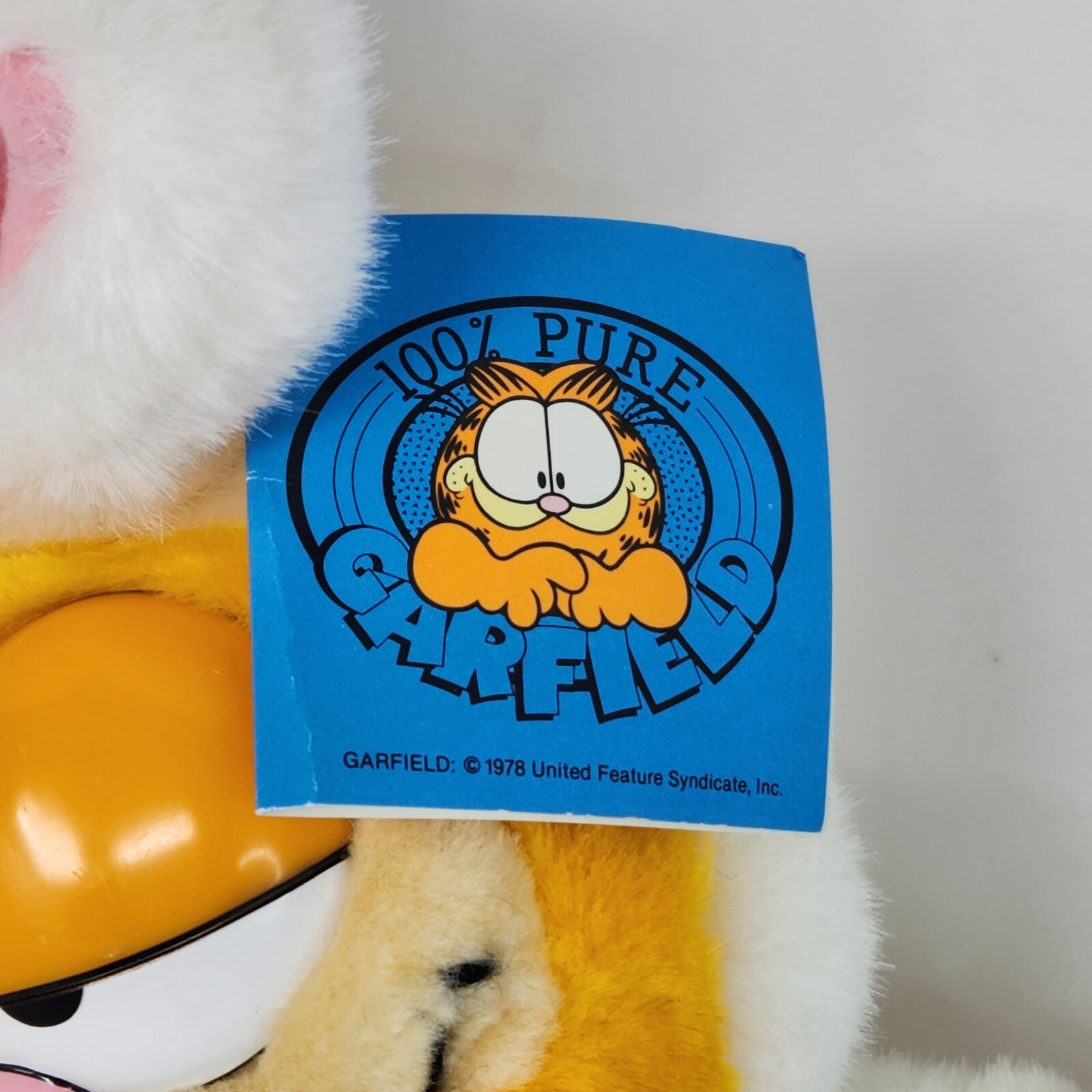 VINTAGE DAKIN GARFIELD EASTER BASKET BUNNY RABBIT STUFFED ANIMAL PLUSH ...