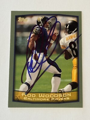 Rod Woodson 1999 Topps Authentic Signed Autograph Auto Card Baltimore ...