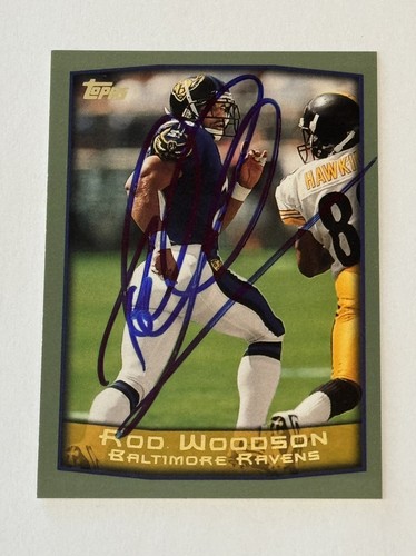 Rod Woodson 1999 Topps Authentic Signed Autograph Auto Card Baltimore ...