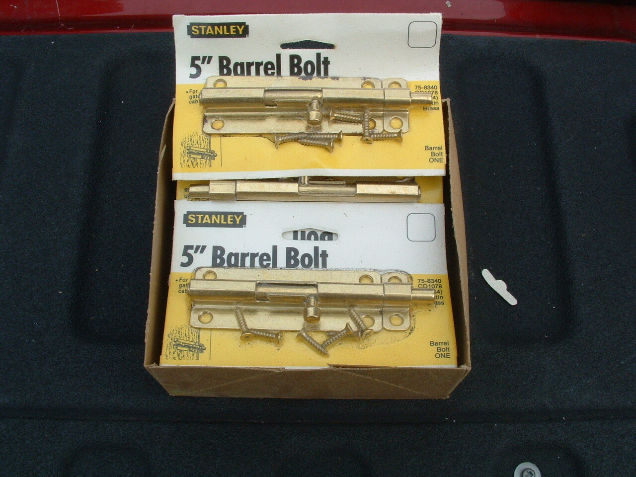 10 BRAND NEW SATIN BRASS BARREL BOLT CLOSURES 5" FOR DOORS STANLEY ...
