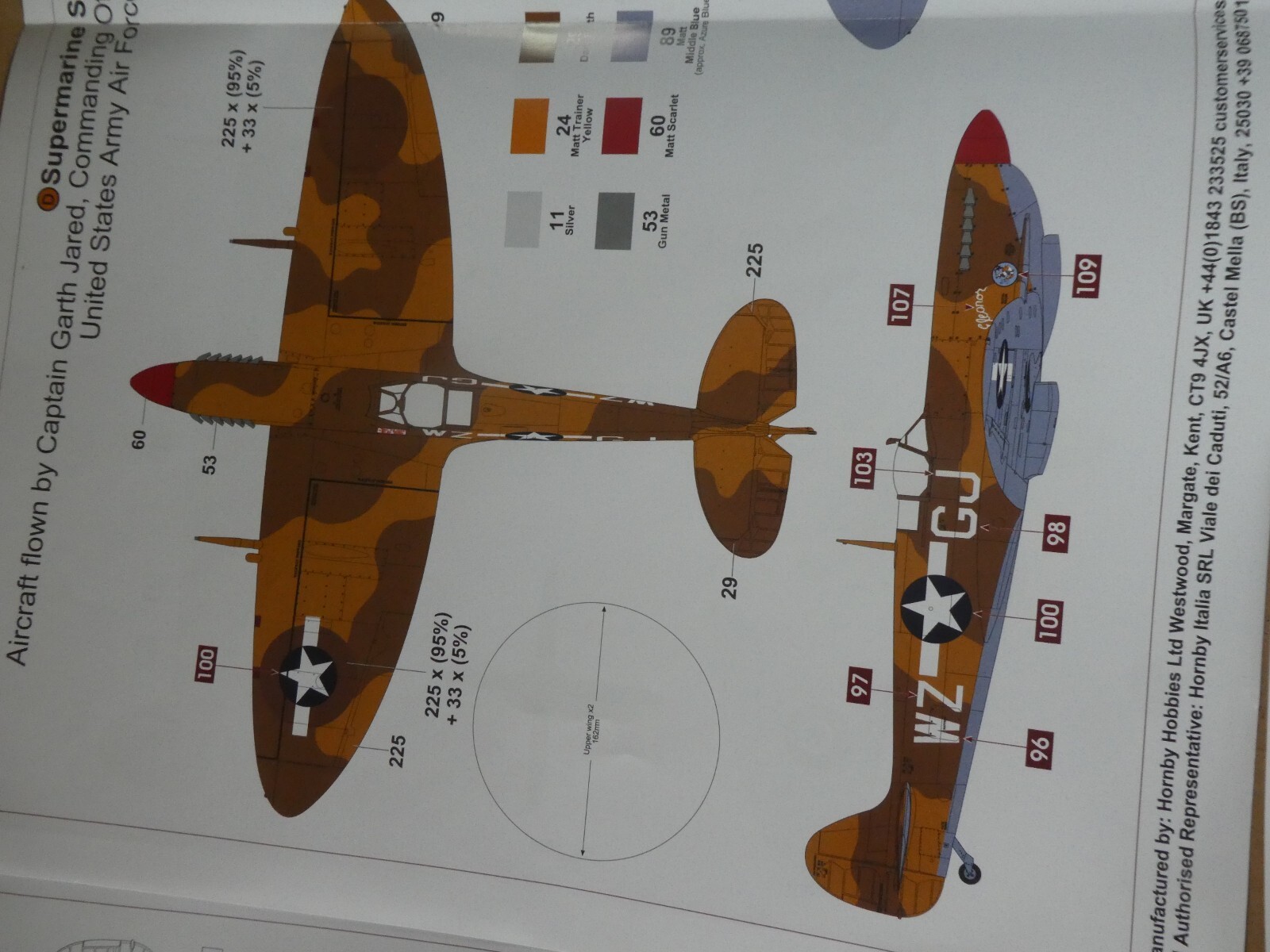 Airfix Spitfire MK1xc A17001 new paint guide x3 1/24 scale | eBay UK