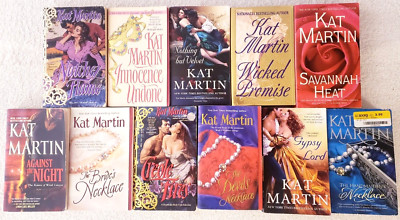 Big Lot of 11 Kat Martin PB Book All Historical Romance Gypsy Lord ...