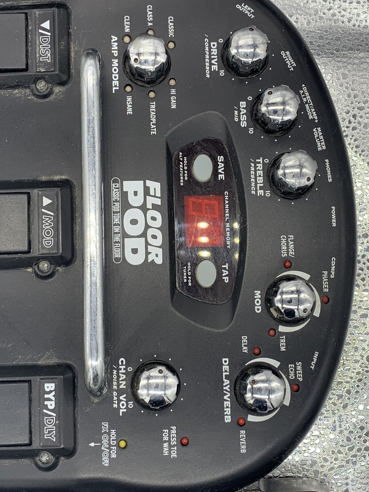Line 6 Guitar Floor POD Multi-Effect and Amp Modeler Pedal No power ...