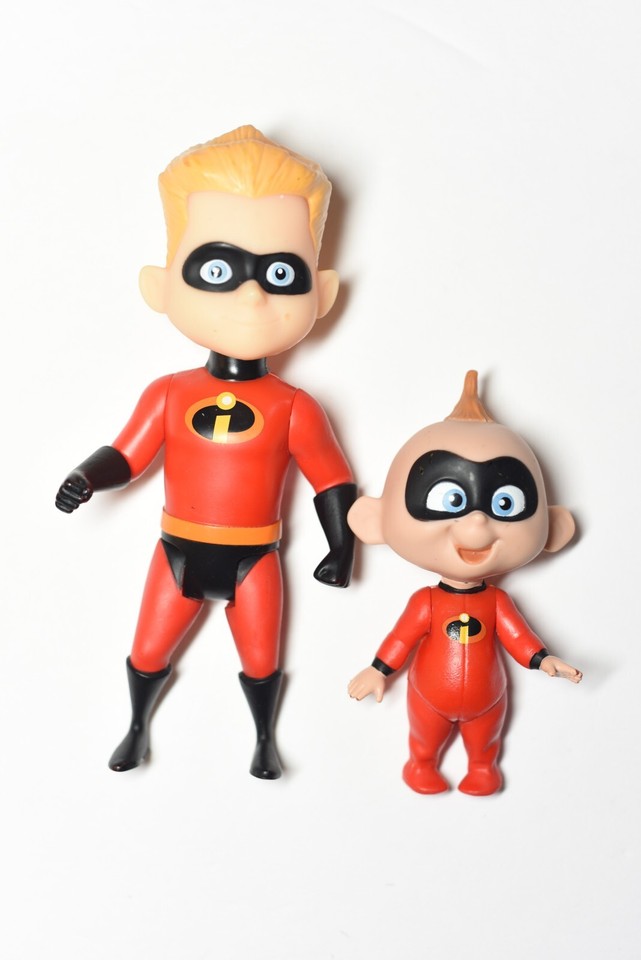 Disney Pixar Jakks Pacific Incredibles FLASH & Jack Jack Action Figures ...