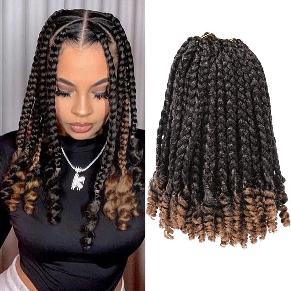 Box Braids With Curls On The End