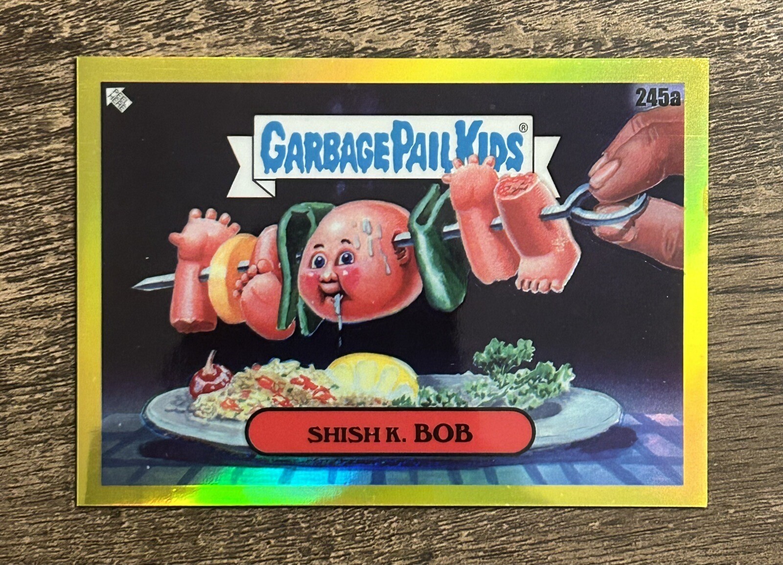 2023 Garbage Pail Kids Chrome Series 6 Yellow Refractor /275 Shish K ...