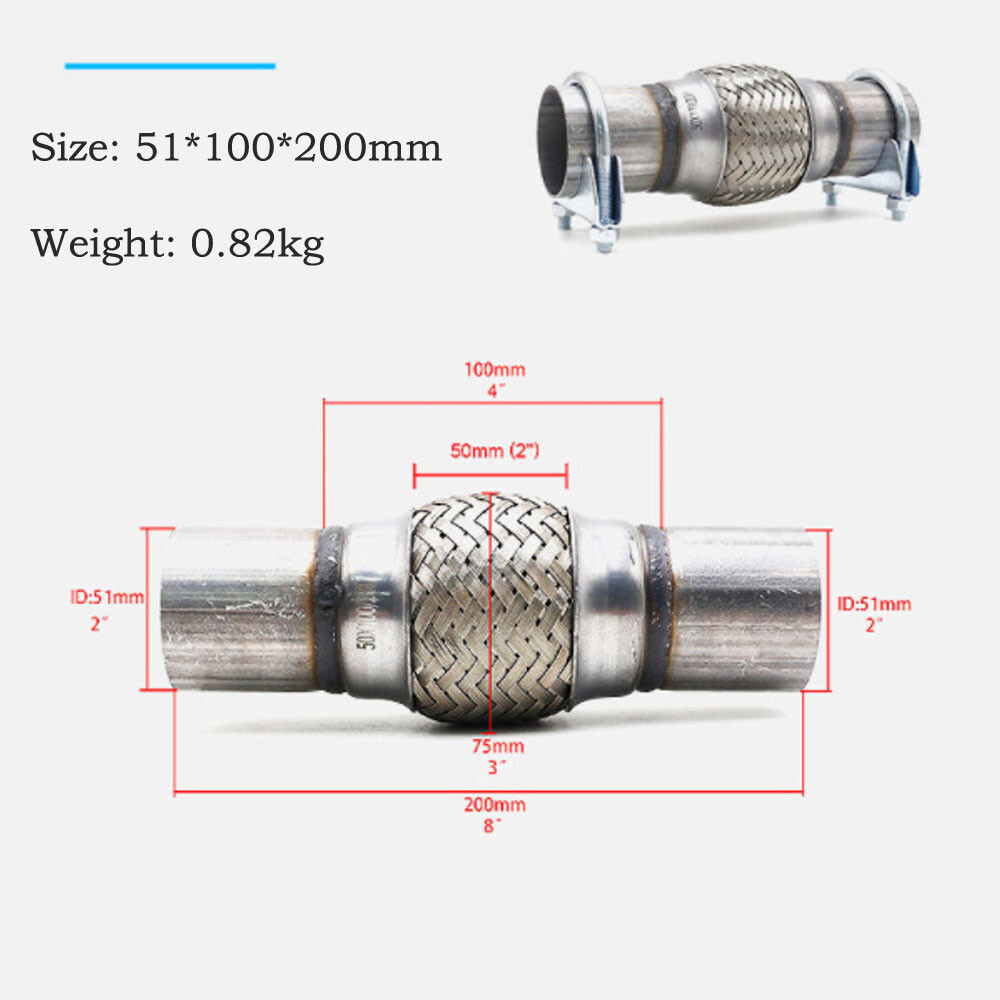 X-Ray Tube 38mm X 200mm Exhaust Flex Pipe – Clamp-On Flexible Joint For ...