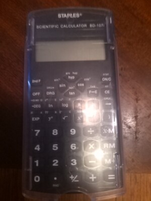 Staples Scientific Calculator Model BD-107i with Cover | eBay