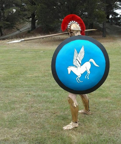 Greek Corinthian Spartan Shield sca larp trojan troy armor 18 Gauge ...