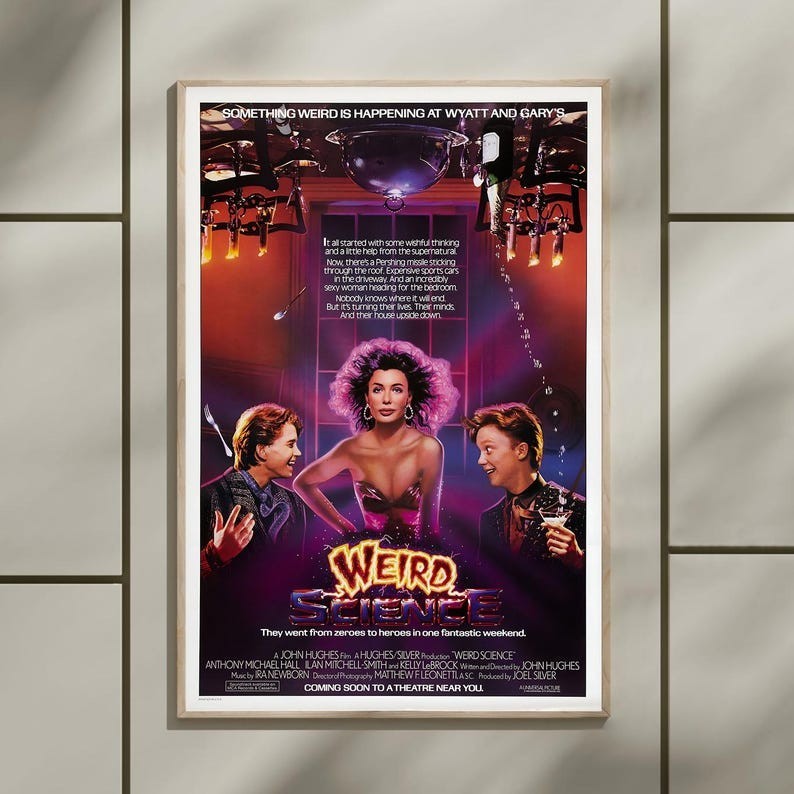 Weird Science Movie Poster. High Quality Print Wall Art Living Room ...