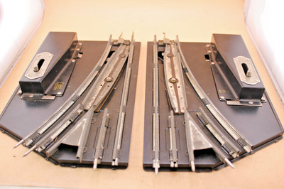 AMERICAN FLYER PREWAR O GAUGE MANUAL TRACK SWITCH SET 665 WITH ORIGINAL ...