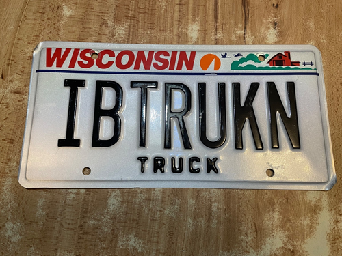 2021 WISCONSIN LICENSE PLATE WI IBTRUCKN TRUCK TRUCKN FORD CHEVY SEMI ...