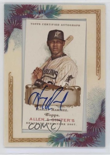 2007 Topps Allen & Ginter's - Framed Mini Autographs Hanley Ramirez # ...