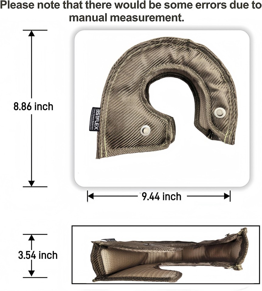 Titanium Turbo Blanket T6 Heat Shield Turbocharger Fit T5 GT55 GT40 ...