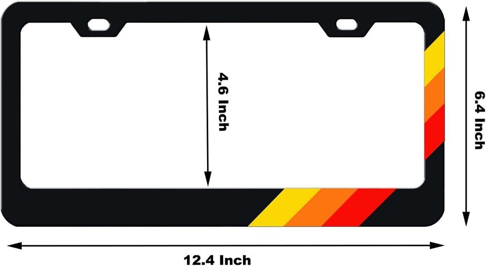 2pcs For Toyota Camry Yellow Tri Color Car License Plate Tags Frame ...