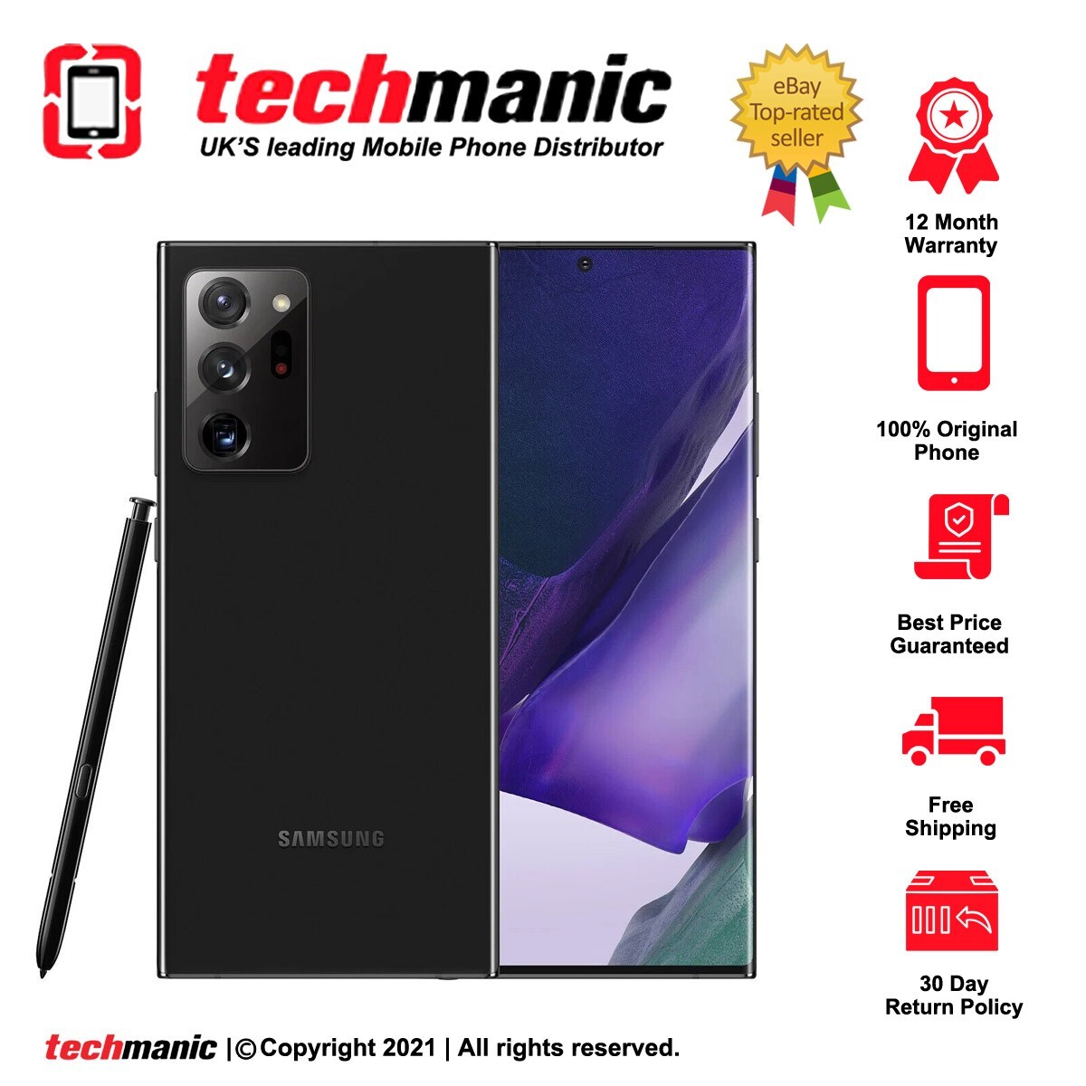 Samsung Galaxy Note 20 Ultra 5G - 128GB - Mystic Black (Unlocked ...