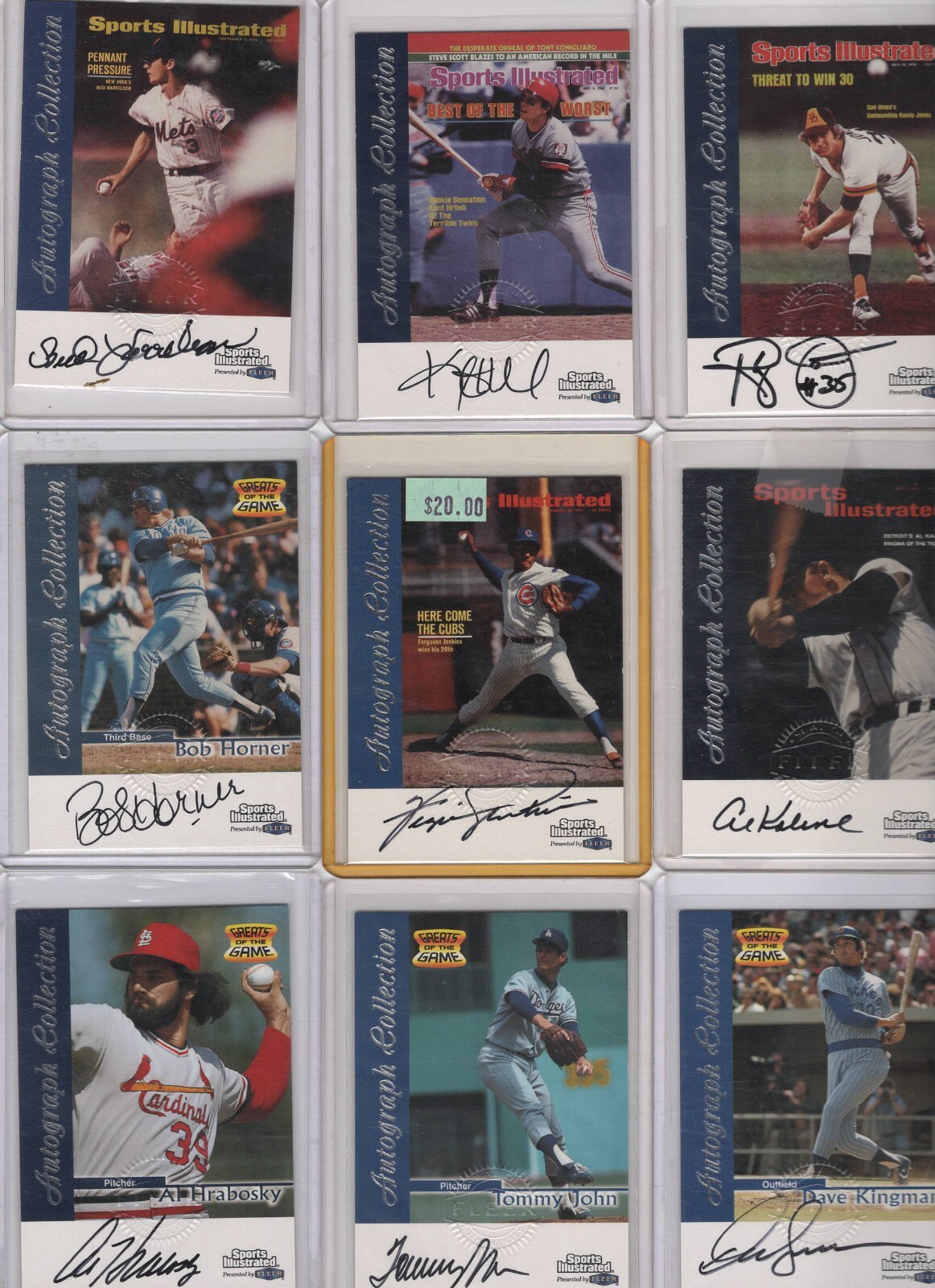 1999 Sports Illustrated Greats of the Game autograph set 80 of 80 Nolan ...