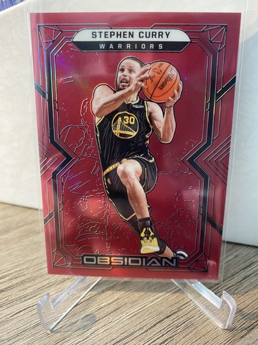 Stephen Curry 2021-22 Panini Obsidian Electric Etch Asia Red Flood ...