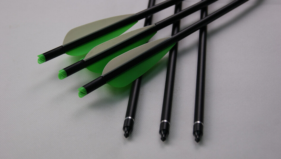 12PK 18 inch crossbow arrow bolt crossbow aluminum arrow with 4" arrow ...