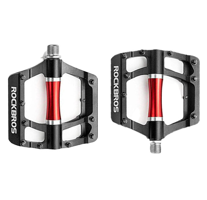 ROCKBROS MTB Wide Bike Pedals 9/16" Aluminum Alloy MTB Sealed Bearing ...