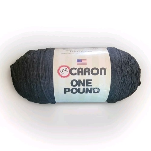 Caron One Pound Yarn - Dark Grey Mix Medium Weight 16 oz 812 yds Smoke ...