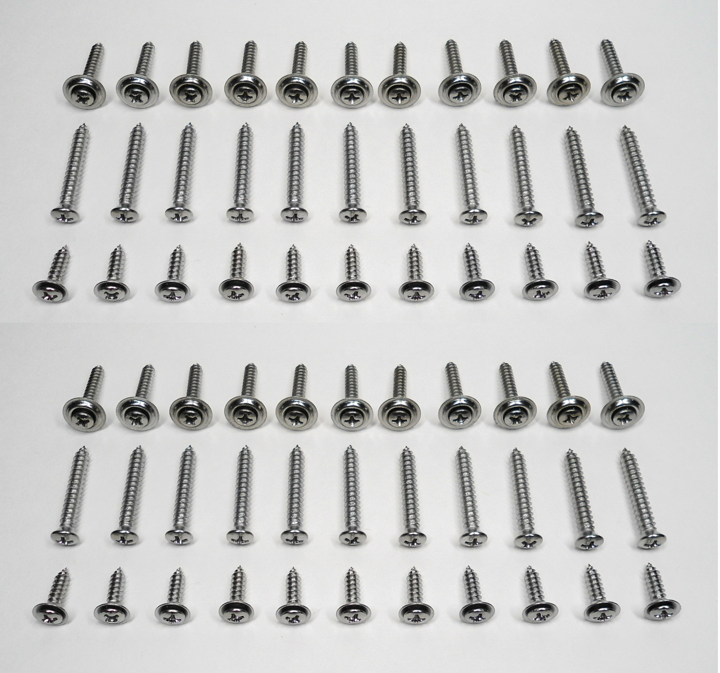 SET OF 66 CHROME INTERIOR SCREWS! FOR ALL FORD CAR/TRUCK F150 BRONCO ...