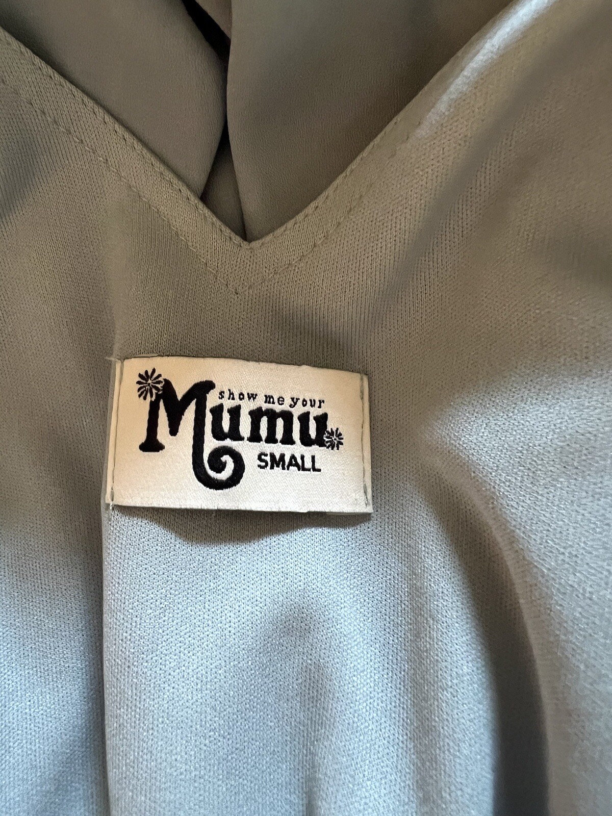 Show Me Your Mumu Dress Kendall Sage Green V Neck Max… - Gem