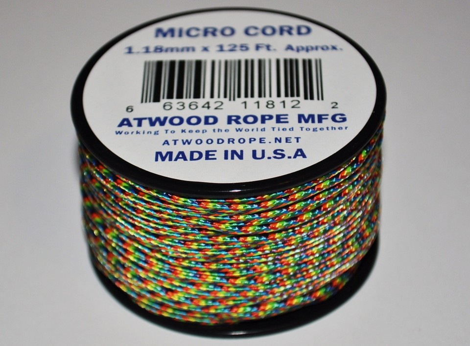 New Many Colors Nylon Micro Cord 1.18mm 3/64 by 125ft Rope Spool Made ...