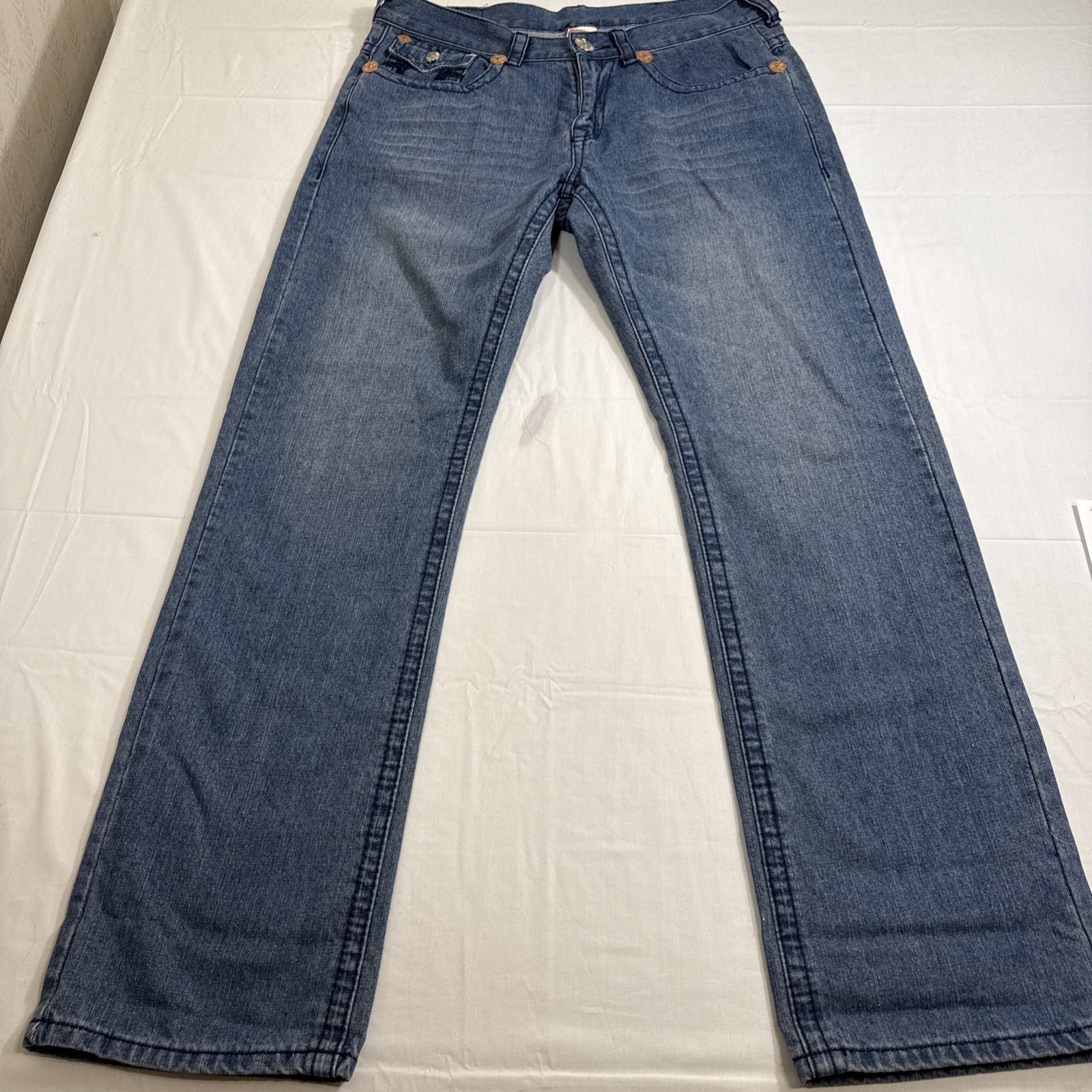 JEANS TRUE STRAIGHT RELIGION MEN 36X34 VTG STYLE 24-… - Gem
