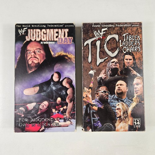 WWF Judgement Day Undertaker 1998 & TLC Tables Ladders Chairs 2000 VHS ...
