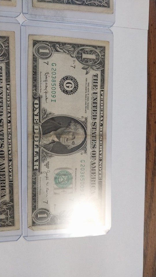 U.S. $1 , 1963 B , Joeseph Barr notes, 10 total Fine , ☆ note included ...